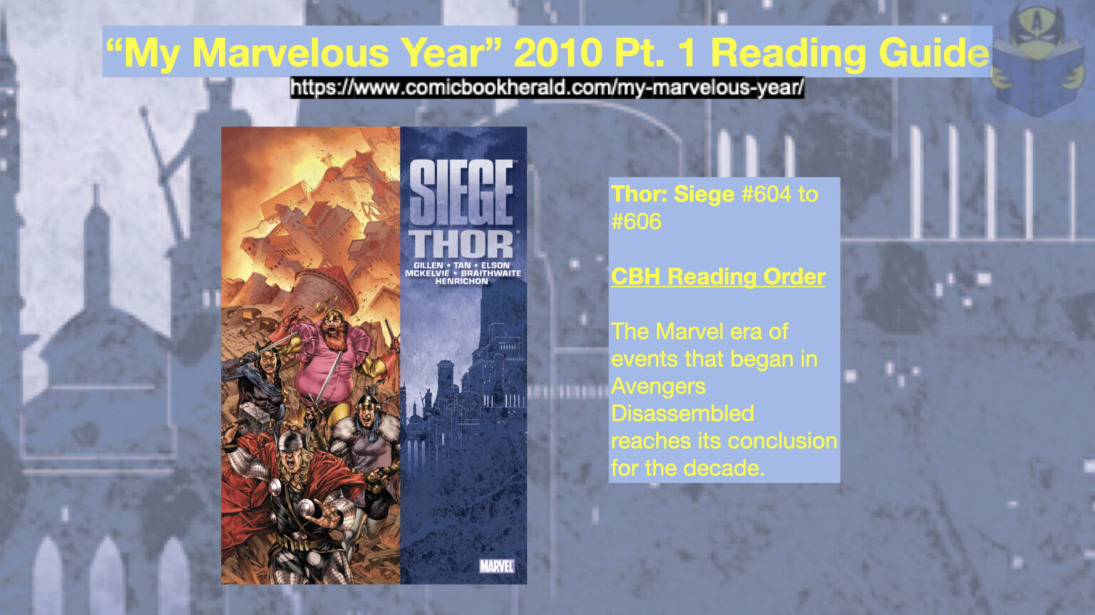 2010 Pt. 1: Thor: Siege - Comic Book Herald